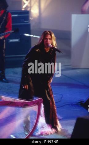 Steven Tyler, Sänger der amerikanischen Rockband "Aerosmith" (links ...