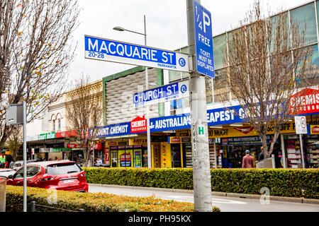shops and stores in Parramatta city centre in Western Sydney, new Stock ...