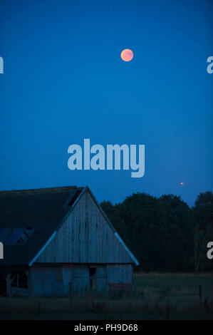 Moon eclipse - planet red blood Stock Photo - Alamy