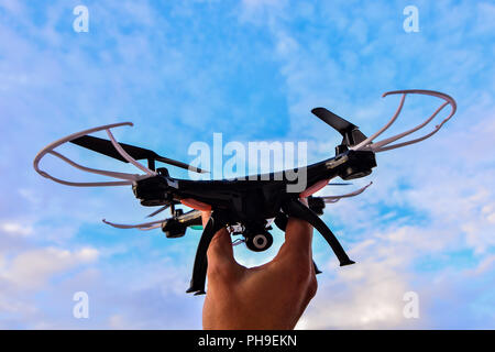 Modern Technology Copter closeup Aircraft Drone Stock Photo - Alamy