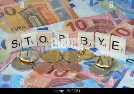 Symbolfoto Wirtschaftsbegriff Stop Bye Stock Photo - Alamy