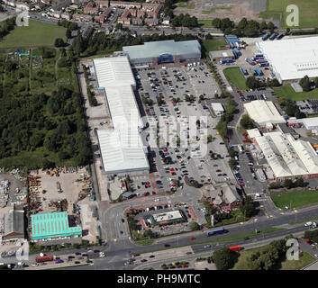 aerial view of Aintree Retail Park Stock Photo - Alamy