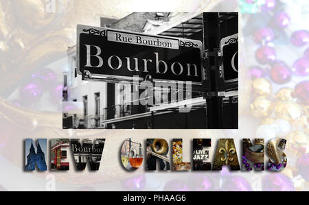 New Orleans collage Stock Photo - Alamy