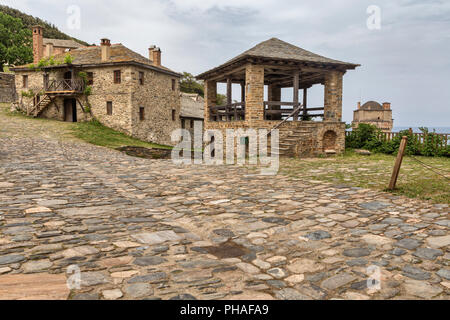 Iviron monastery, Iveron, Mount Athos, Athos peninsula, Greece Stock ...