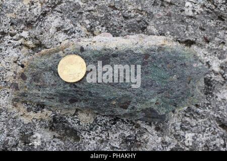 Pyroclastic flow material exhibiting weak eutaxitic texture - Clogher ...