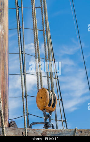 Standing rigging on an old ship Stock Photo - Alamy