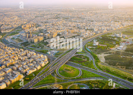 Iran highway, aerial view. Tehran Stock Photo - Alamy