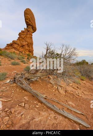 Balanced Rock in early morning light Stock Photo - Alamy
