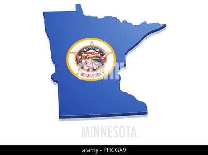 Minnesota state political map Stock Photo - Alamy