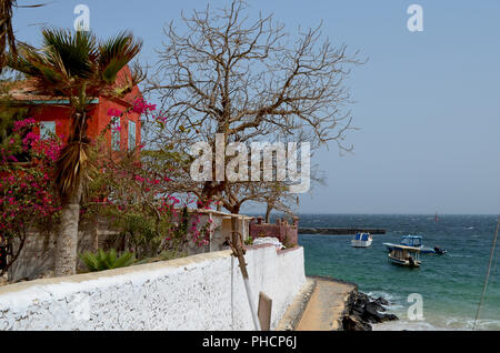 Gorée island, an old slave trading centre, near Dakar, Senegal Stock ...