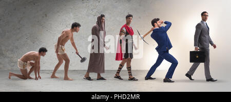 Progression of man mankind from ancient to modern Stock Photo - Alamy