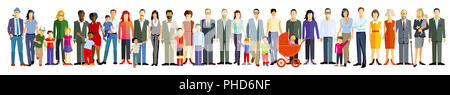Group of people in line Stock Photo - Alamy