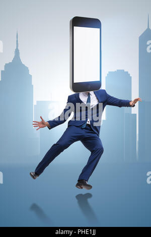 The mobile phone zombie under the influence of smartphone Stock Photo ...