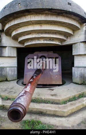 The Longues-sur-Mer battery, World War II Artillery in France Stock ...