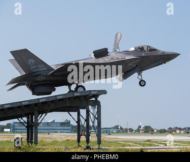 Royal Navy Cmdr. Nathan Gray, test pilot with the F-35 Integrated Test ...