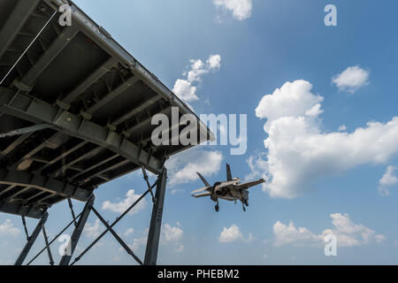Royal Navy Cmdr. Nathan Gray, test pilot with the F-35 Integrated Test ...