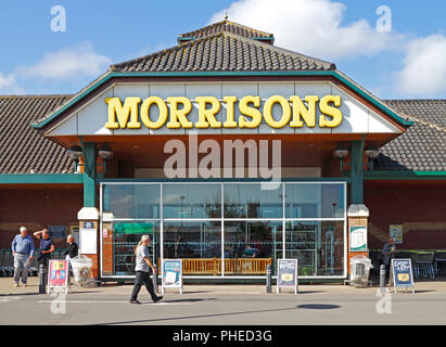 Morrisons supermarket entrance Stock Photo - Alamy
