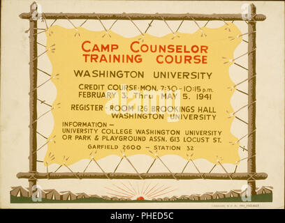Camp counselor training course, Washington University Stock Photo - Alamy