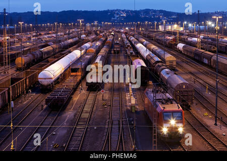 Train formation yard in the Vorhalle district, Hagen, North Rhine ...