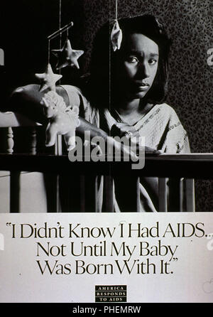 1980s Era HIV AIDS Prevention Public Service Poster Stock Photo - Alamy