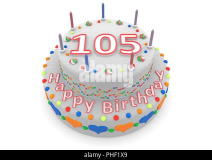 Happy Birthday zum 105. Geburtstag Stock Photo - Alamy