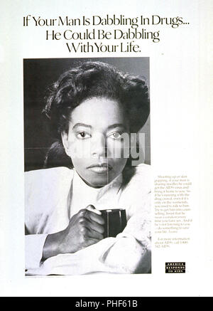 1980s Era HIV AIDS Prevention Public Service Poster Stock Photo - Alamy