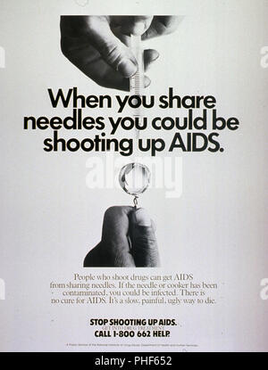 1980s AIDS prevention Poster Stock Photo - Alamy