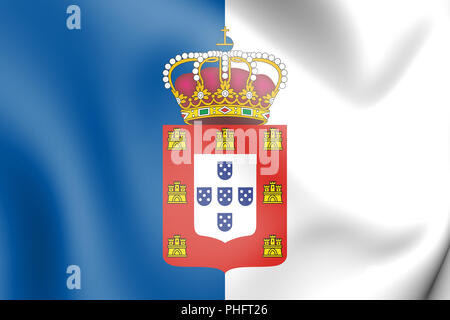 3D Flag of Portugal (1830-1910). 3D Illustration Stock Photo - Alamy