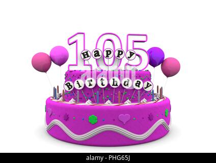 Happy Birthday zum 105. Geburtstag Stock Photo - Alamy