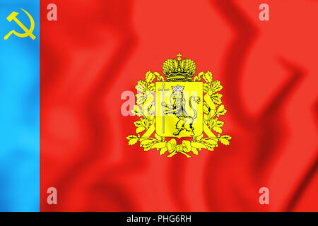 3D Flag of Vladimir (Vladimir Oblast), Russia. 3D Illustration Stock ...