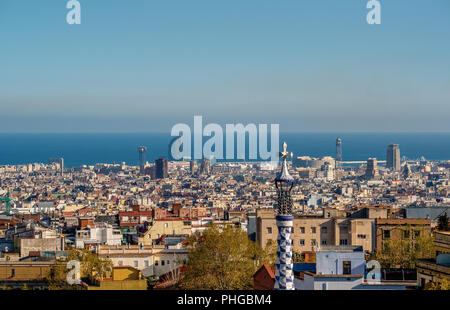 Barcelona cityscape overlook Stock Photo - Alamy