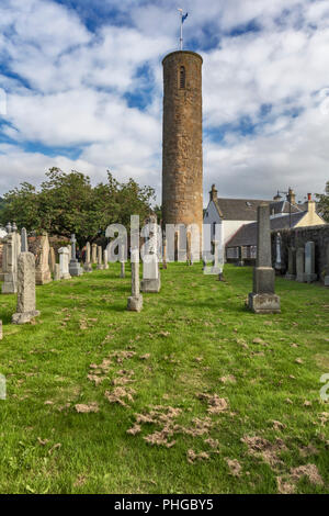 Abernethy 11th Century Round Tower and Graveyard. Perth, Scotland, UK ...