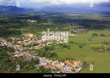 Aerial view of the Village in the Dominican Republic Stock Photo - Alamy