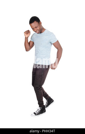 Young African man dancing by himself Stock Photo - Alamy