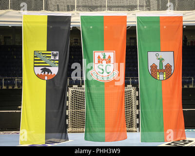 Flags in the GETEC ARENA Magdeburg Saxony-Anhalt Stock Photo - Alamy