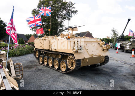 British army AFV 432 troop transport in painted desert camouflage Stock ...