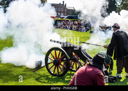 A re-enactment of the English Civil War took place in Upper Castle Park ...