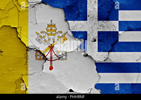 The National Flag of Greece painted on a wooden wall Stock Photo - Alamy