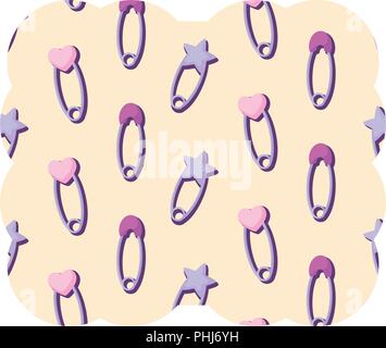 decorative frame with baby bib pattern over white background, vector ...