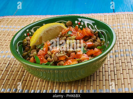 Green Lentil Salad Azifa , Ethiopian Food close up Stock Photo - Alamy