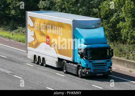 Argos delivery HGV lorry vehicle trailer UK Stock Photo: 48240417 - Alamy