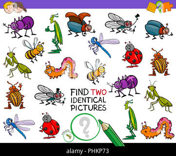 Vector image of funny cartoon bugs icons Stock Photo - Alamy