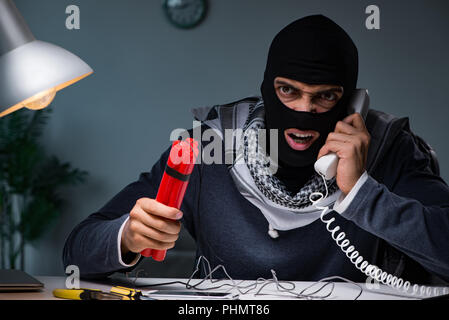 Terrorist bomber preparing dynamite bomb Stock Photo - Alamy
