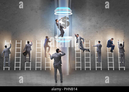 Businessman getting promotion in financial concept Stock Photo - Alamy