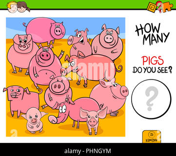How many counting game,farm animals for kids, educational maths task ...