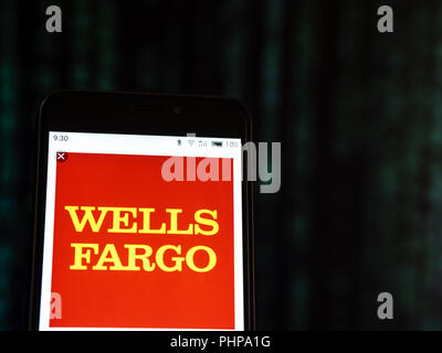 The Wells Fargo logo seen displayed on smart phone Stock Photo - Alamy
