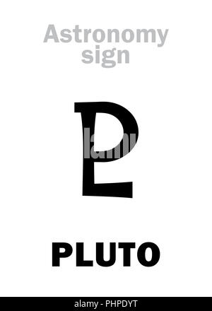 Symbol of Pluto, Pluto Sign, astrology Pluto planet, rainbow glitter ...