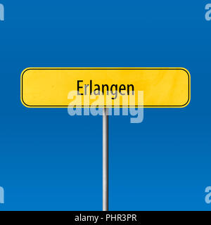 Erlangen - town sign, place name sign Stock Photo - Alamy