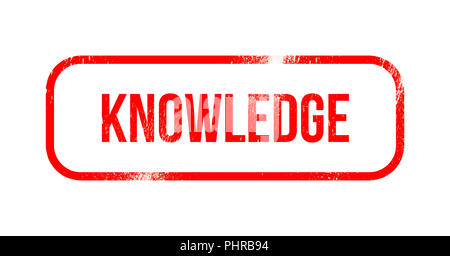 knowledge red grunge vintage stamp isolated on white background Stock ...
