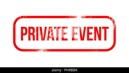 Private event sign or stamp on white background, vector illustration ...
